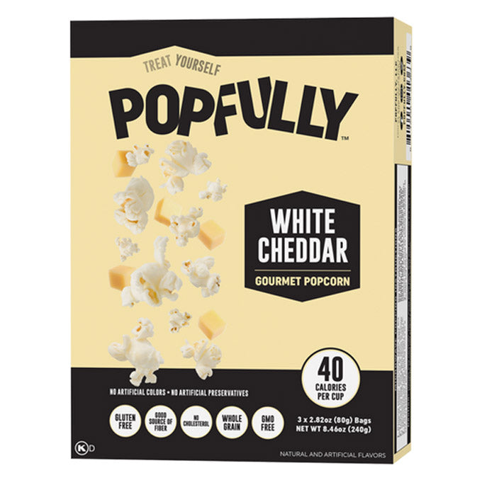 Popfully Popcorn - White Cheddar, 3-Pack (240g) – USfoodz