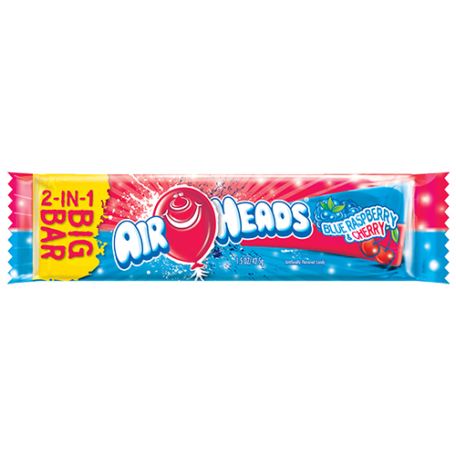 Airheads 2-IN-1 Big Bar Blue Raspberry & Cherry (43g) – USfoodz